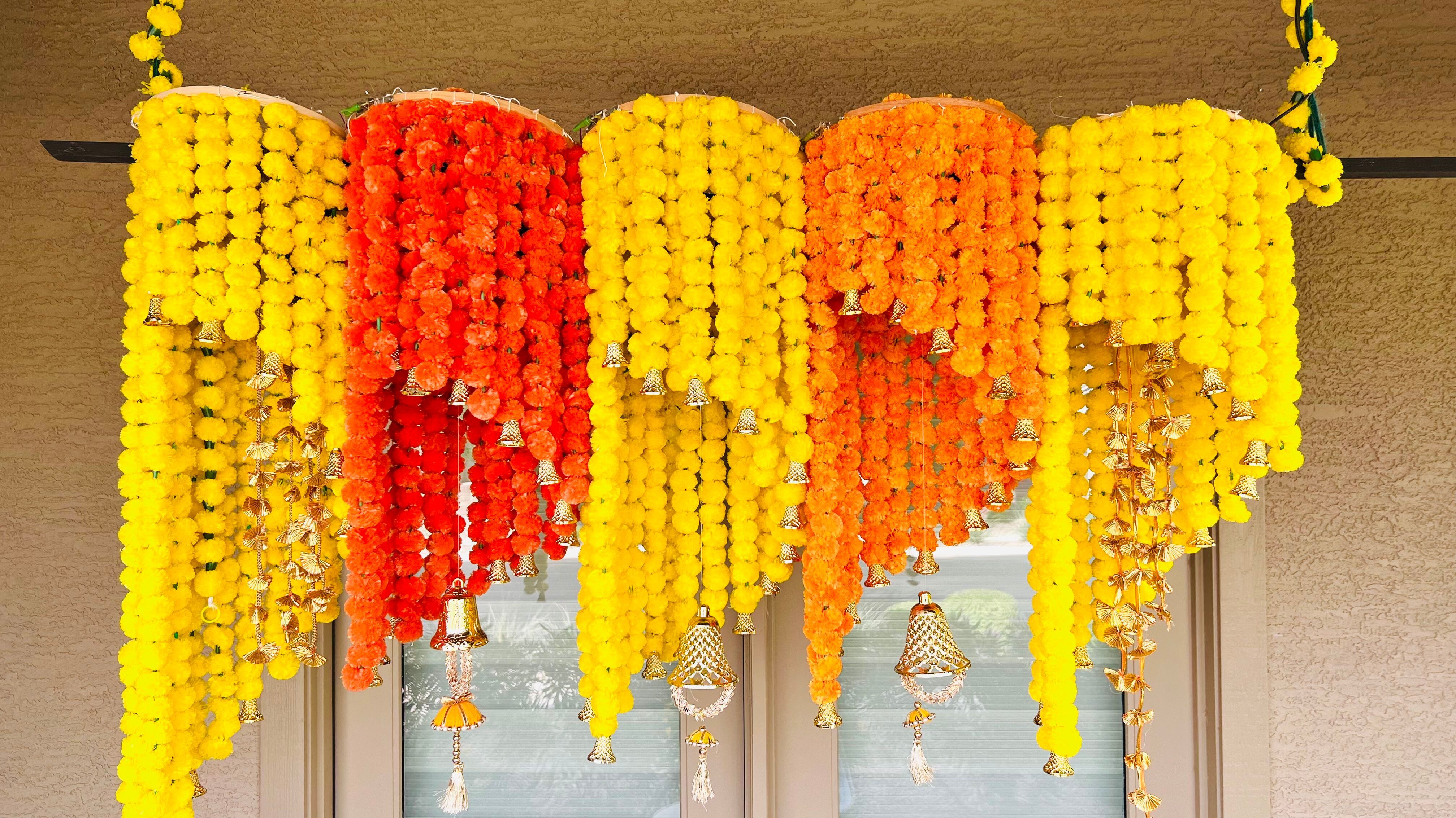 DIY Diwali Marigold Chandelier – Spruce'n'Spice